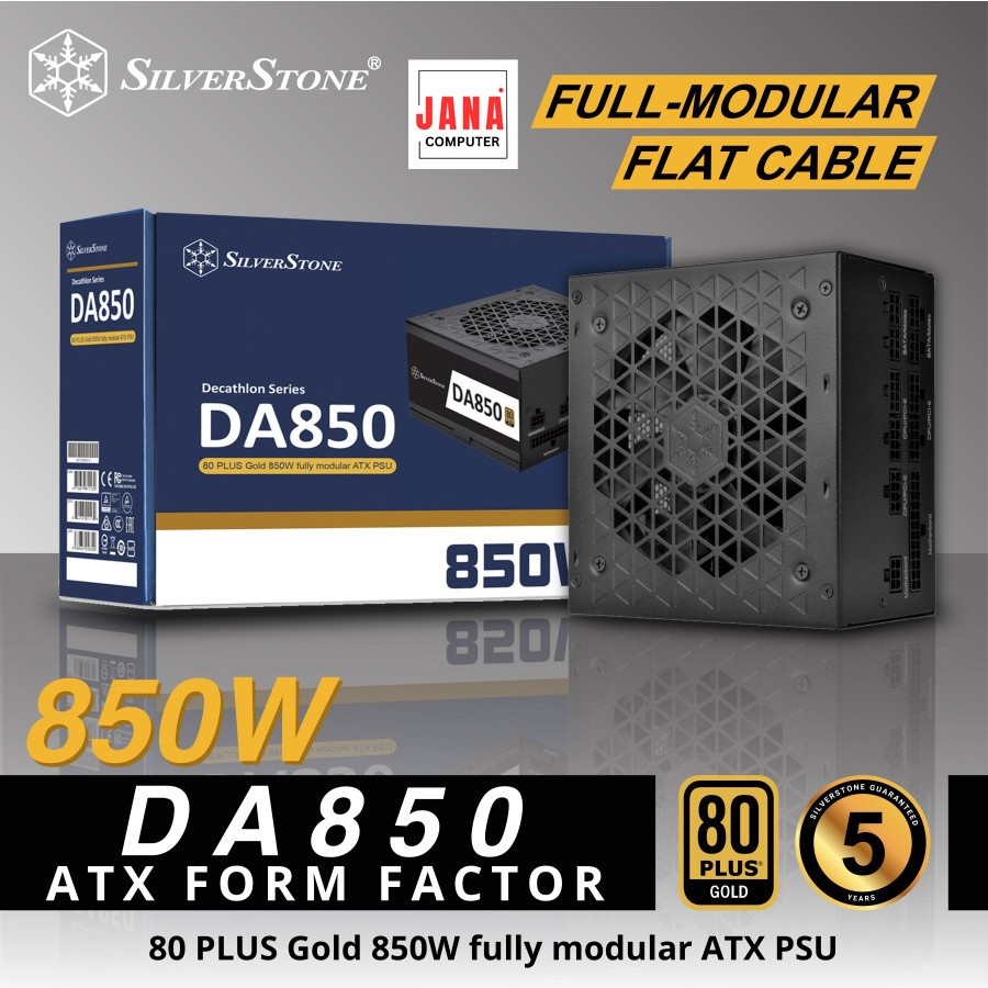 Jual SILVERSTONE DA850 850W 80+ GOLD FULL MODULAR DA-850-G PSU POWER ...