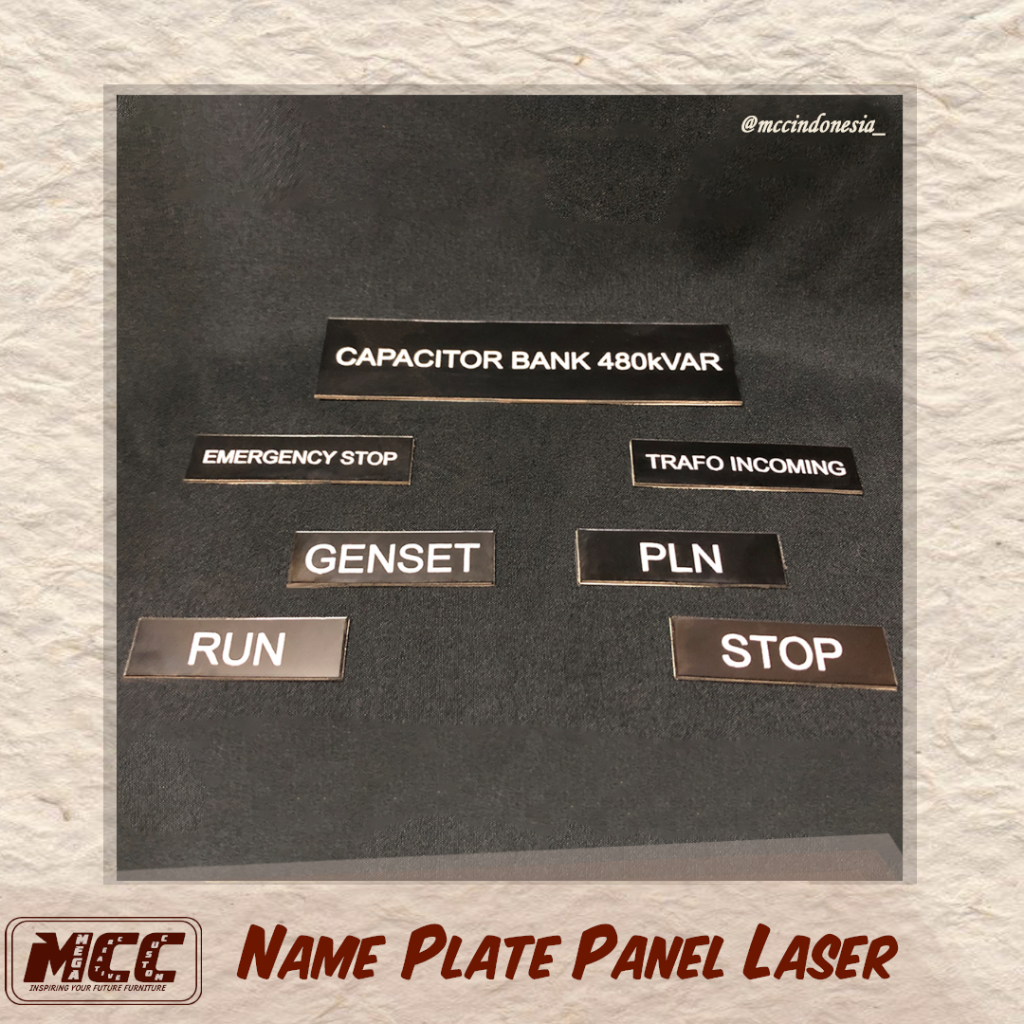 Jual Name Plate Custom | Label Panel Listrik Laser | Gravoply Laser ...