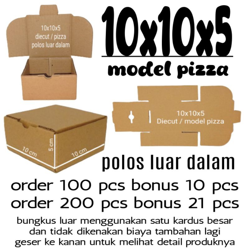 Jual Kardus 10x10x5 Model Pizza | Shopee Indonesia
