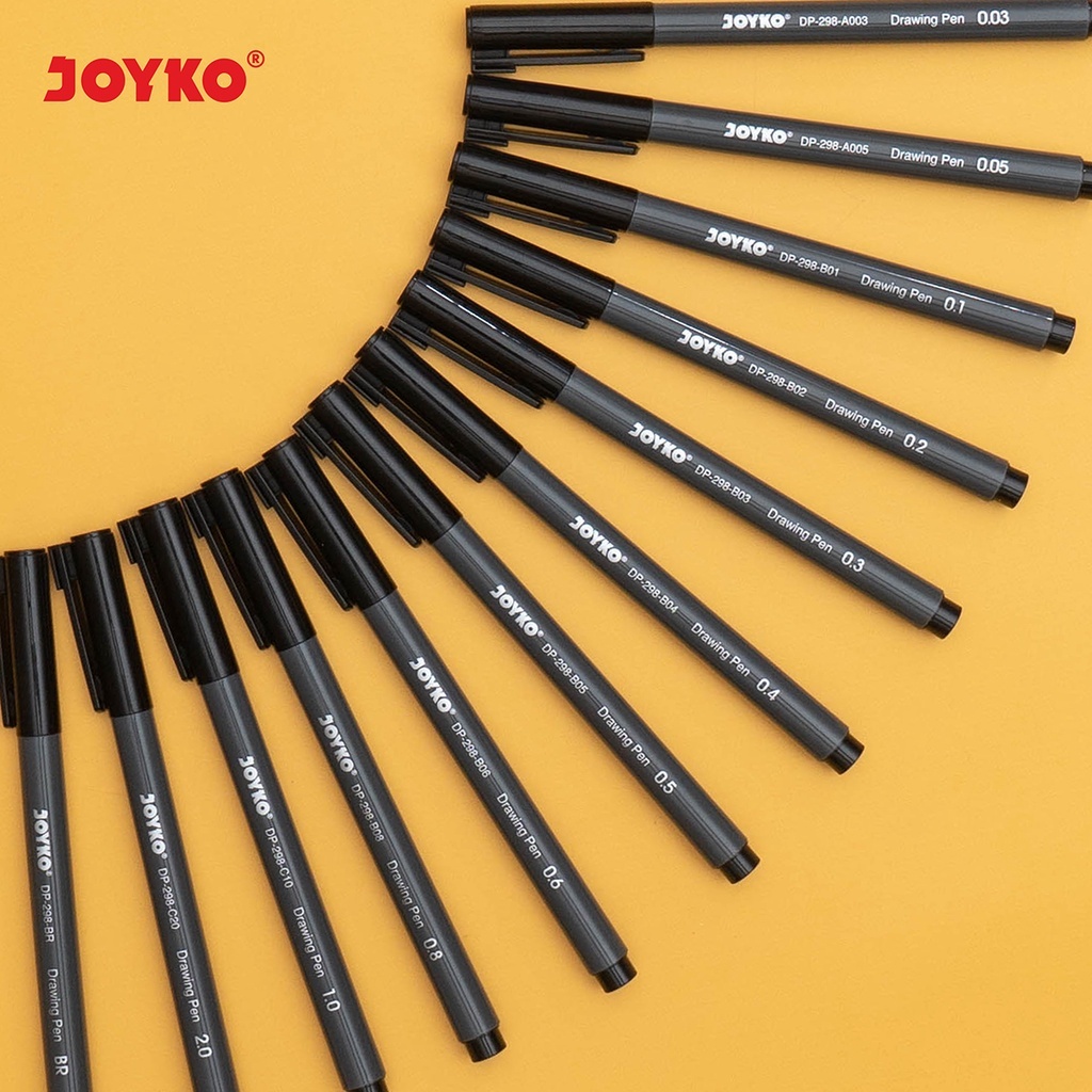 Jual JOYKO Drawing Pen / Pena Gambar Waterproof Pigment Ink DP-298 ...