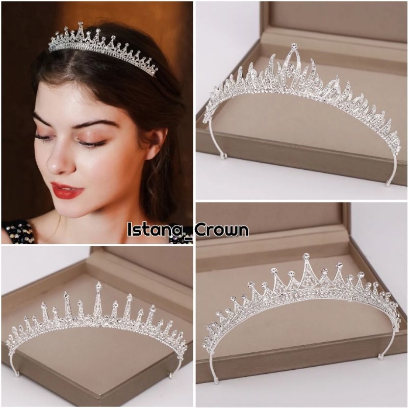 Jual Mahkota Wisuda / Akad Murah - Silver Crown Simple - Wedding Crown ...