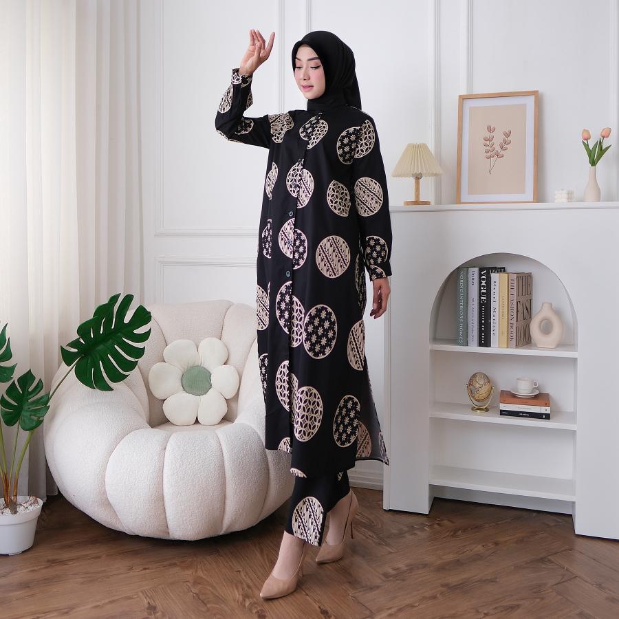 Jual ABA AGENBAJU ONE SET ALENA - TUNIK PANJANG + CELANA PANJANG (READY ...