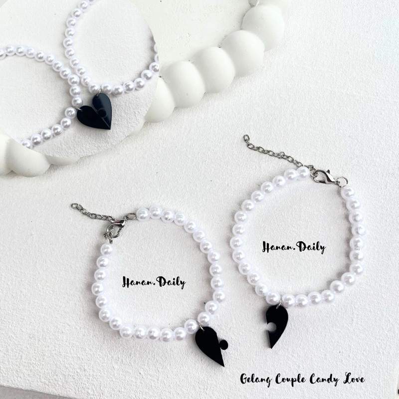 Jual Gelang couple Candy Mutiara Love |gelang love Akrilik puzzle ...