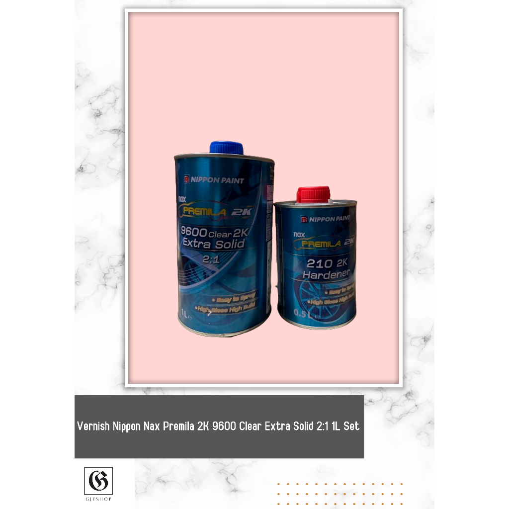 Jual Pernis Vernish Nippon Nax Premila 2K 9600 Clear Extra Solid 2:1 1L ...