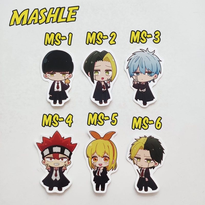 Jual Sticker Anime Mashle 1 Mash Finn Lance Dot Lemon Rayne Merchandise ...
