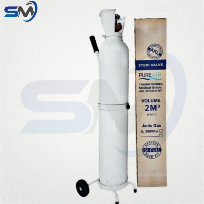 Jual Tabung Oksigen 2m3 plus isi + Troly | Shopee Indonesia