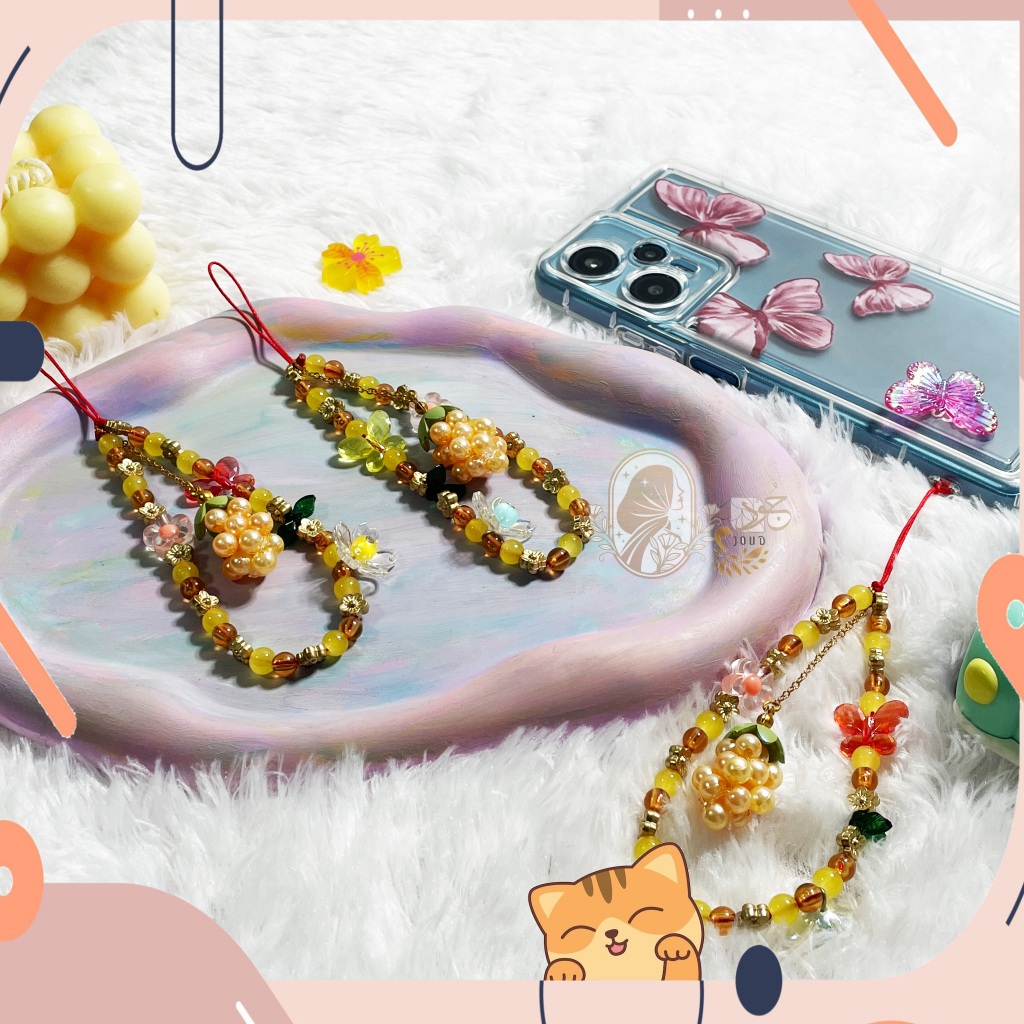 Jual Strap HP Aesthetic Manik Manik Premium Seri Grape | Shopee Indonesia