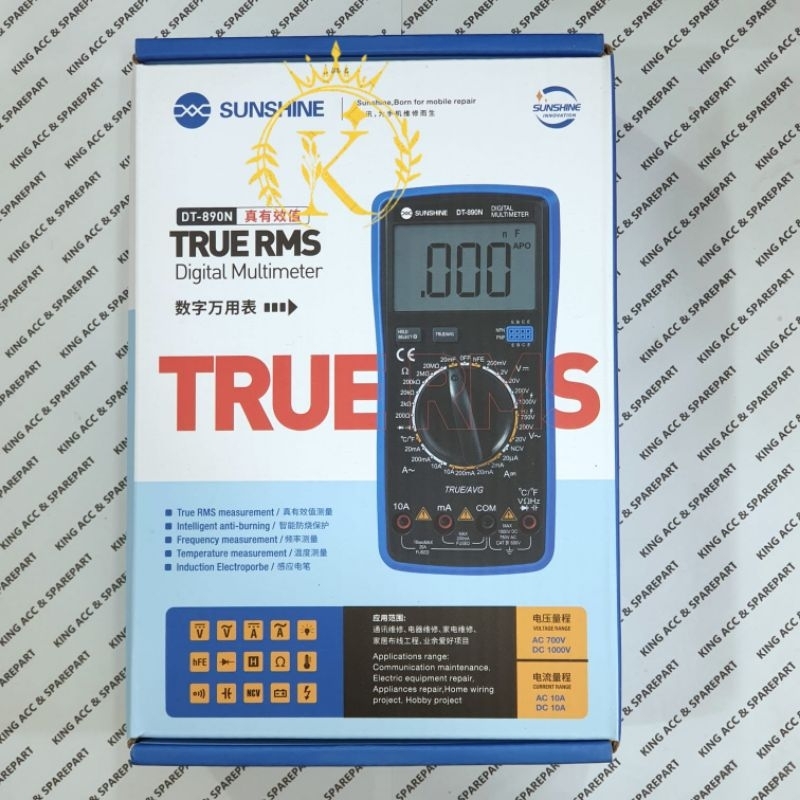 Jual TOOLS MULTITESTER DIGITAL SUNSHINE DT-980N MULTIMETER SUNSHINE ...