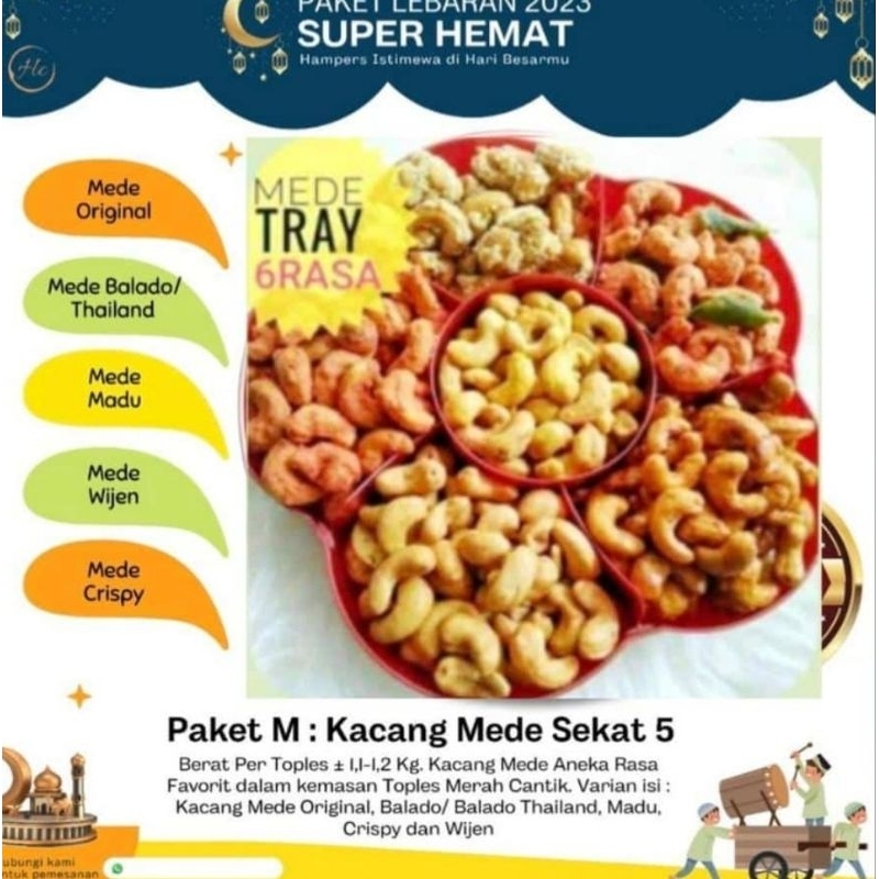 Jual PARCEL paket lebaran KACANG MEDE SUPER GRADE A 6rasa TOPLES 6SEKAT ...