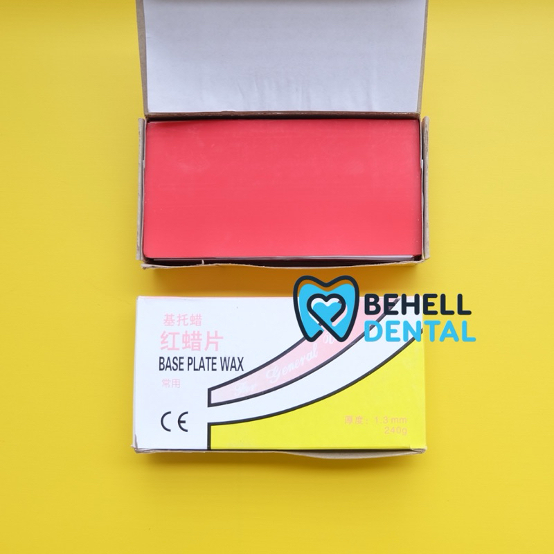 Jual 1Box DENTAL BASE PLATE WAX MERAH - LILIN MALAM MERAH LAB HIGH ...