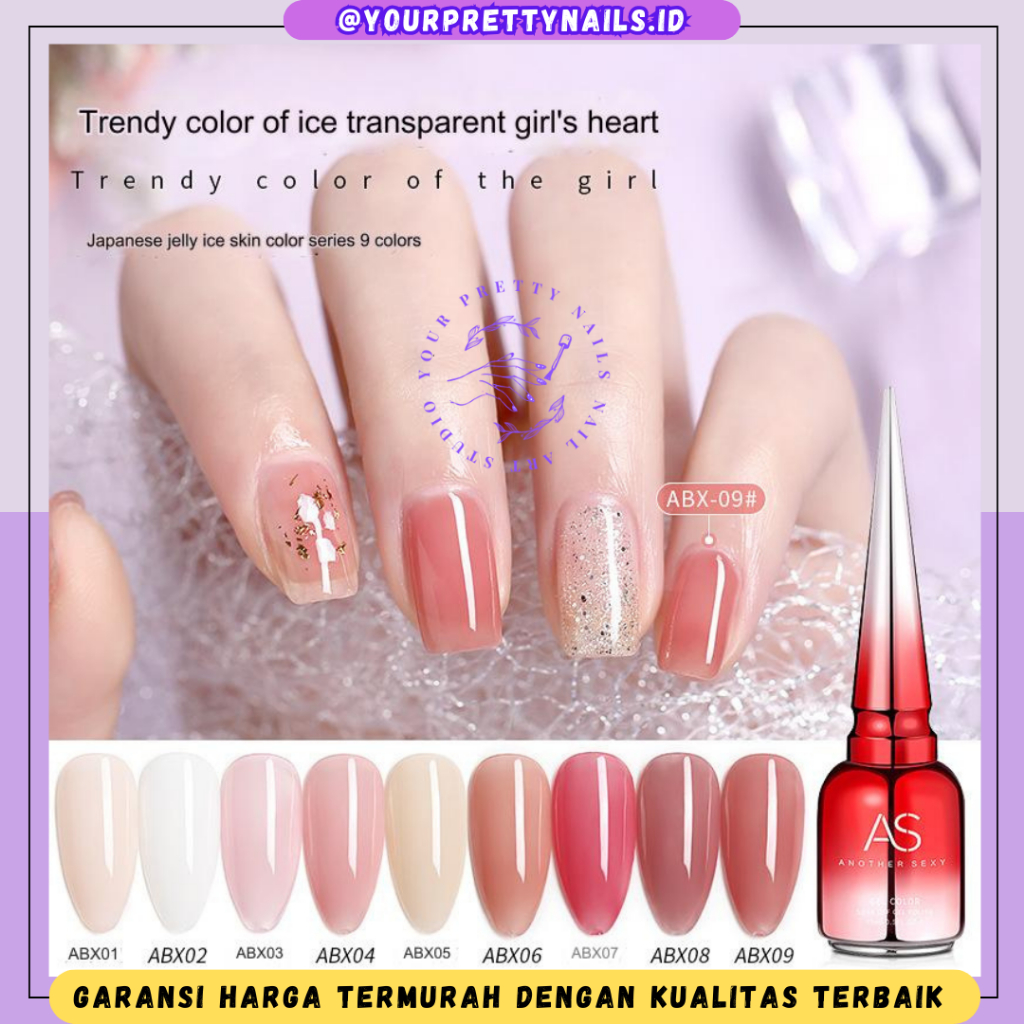 Jual AS NAIL GEL POLISH ABX SERIES WARNA JELLY GEL POLISH ABX SATUAN ...