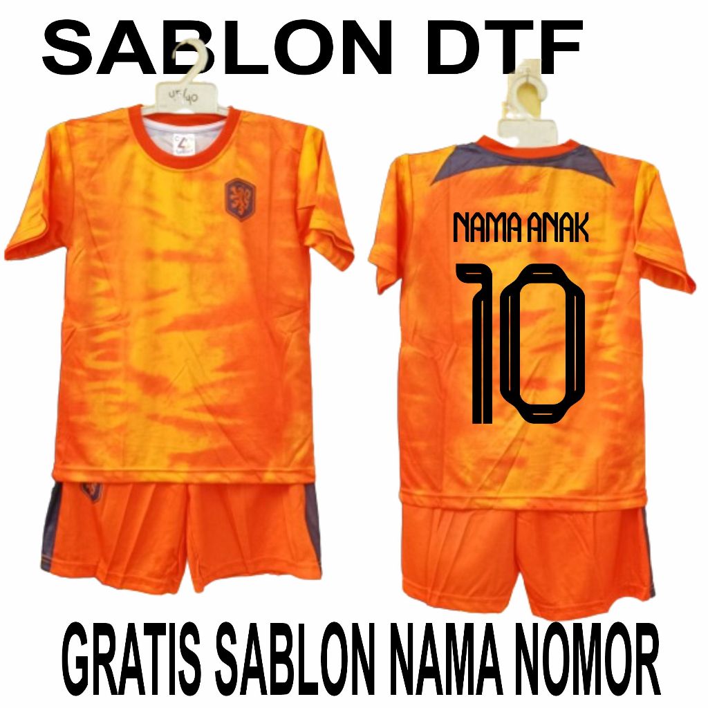 Jual jersey bola anak timnas belanda/setelan jersey bola nederland/baju ...
