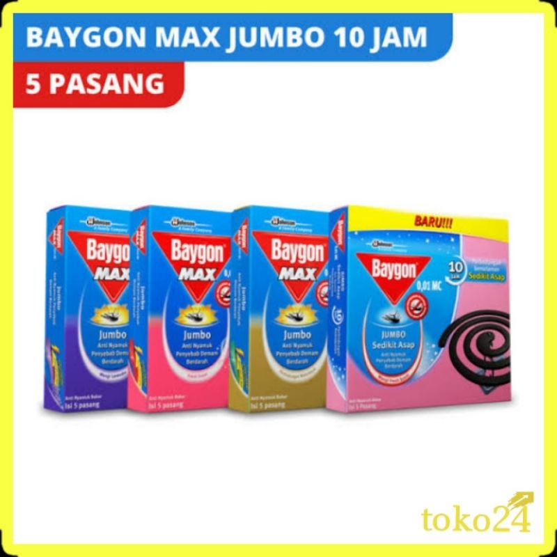 Jual Baygon Max Obat Nyamuk Bakar Jumbo Isi 5 Pasang | Shopee Indonesia