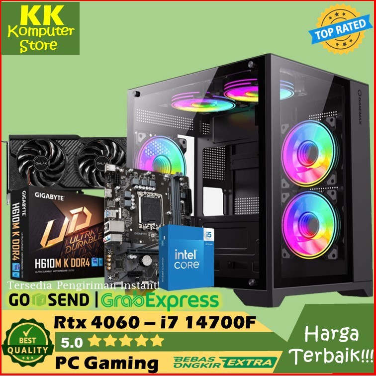 Jual Pc Rakitan Gaming Rtx 4060 8G - Intel Core i7 14700f Gen14 - Ram 32Gb | Shopee Indonesia
