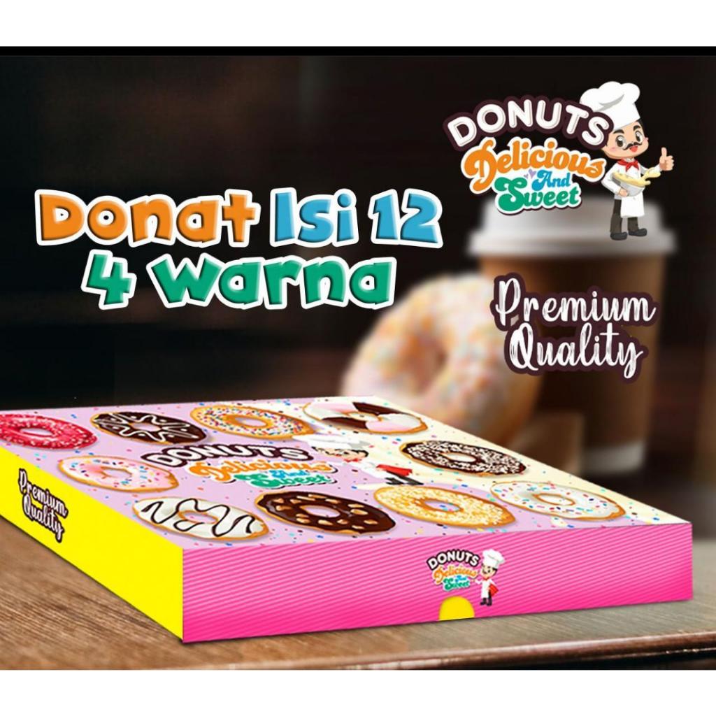 Jual Dus Donat uk 36 x 27 x 5,5 cm / Dus Donat PINK isi 12 Donat PER ...