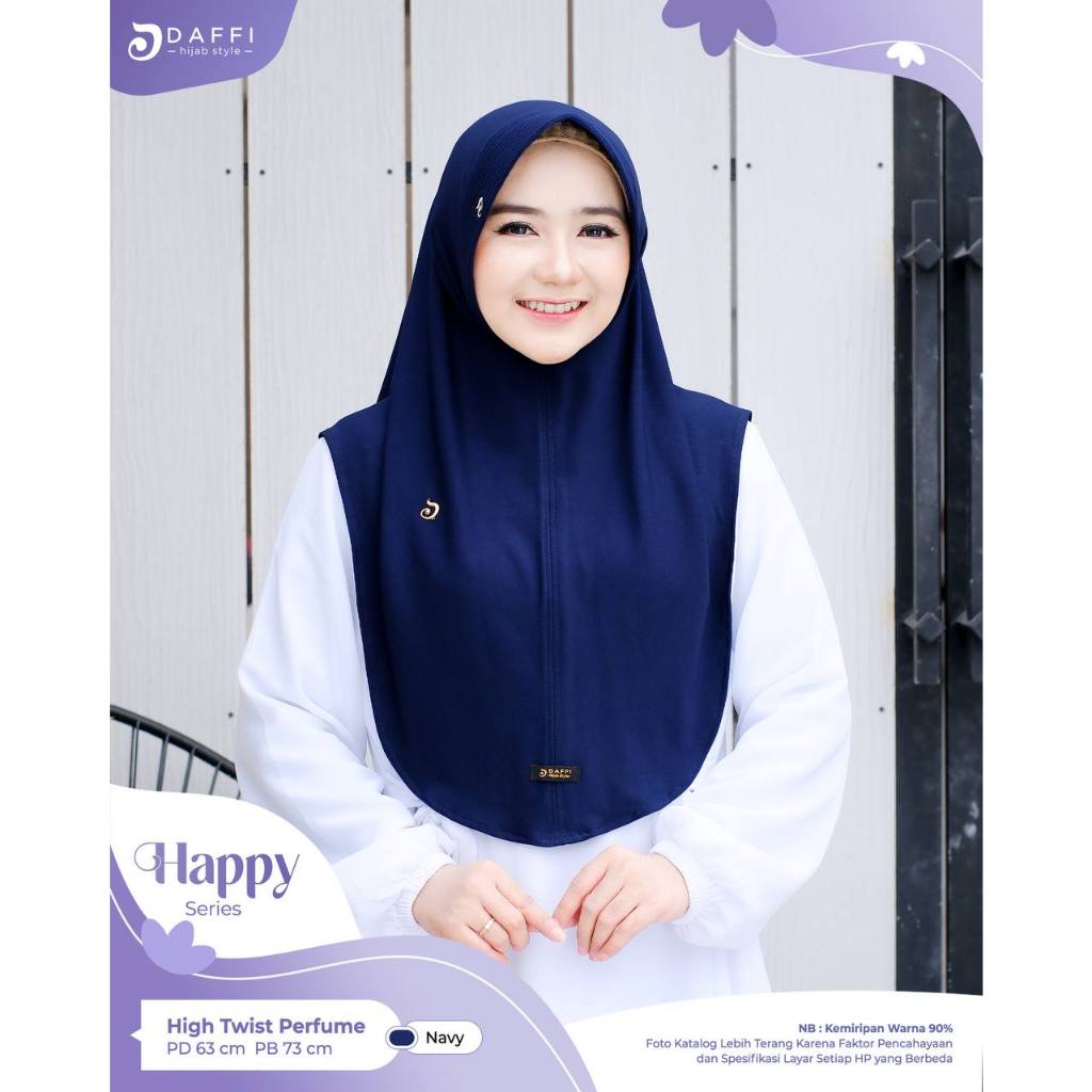 Jual HAPPY Daffi Hijab Instan Bergo Jilbab Best Seller Pad Antem Aksen ...