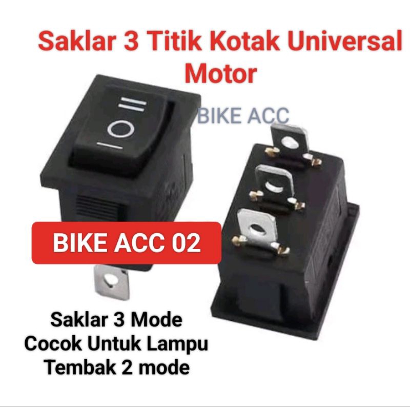 Jual Switch Saklar 3 On Off On Kotak Saklar 3 Mode Universal Motor ...