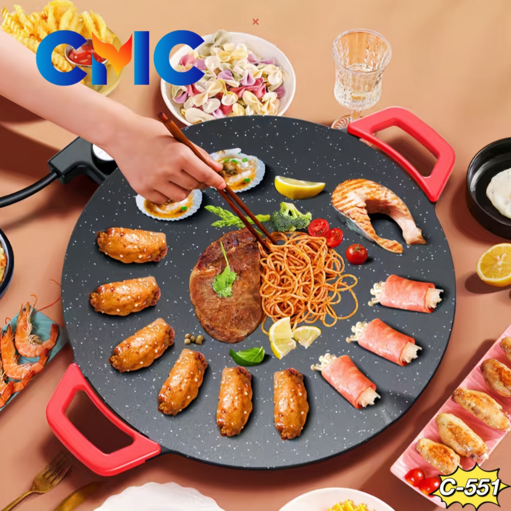 Jual CMC[C-551]Arata Electric Grill Pan Plate Wajan Panggangan BBQ ...