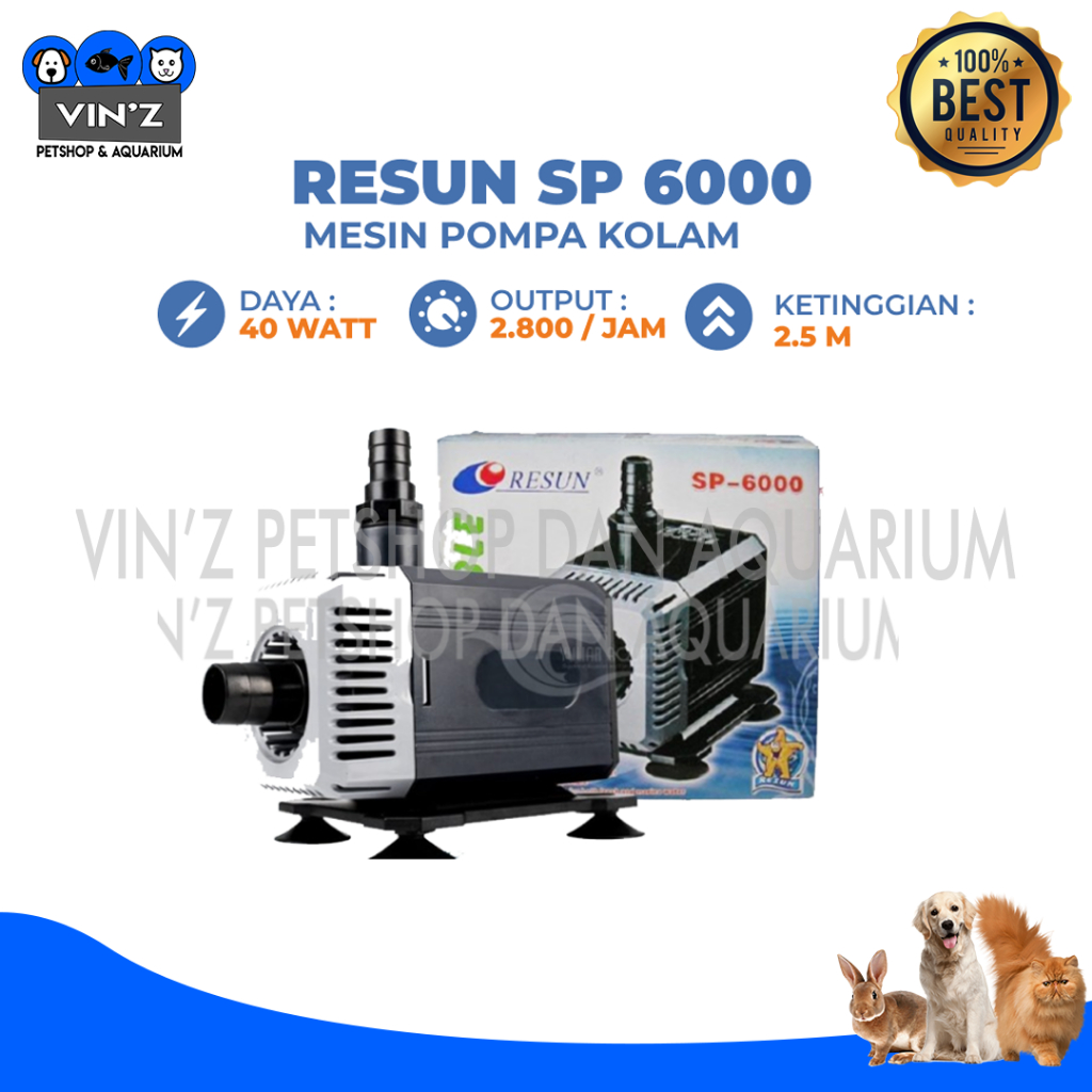 Jual Resun SP-6000 Pompa Air Celup Aquarium Kolam Submersible Water ...