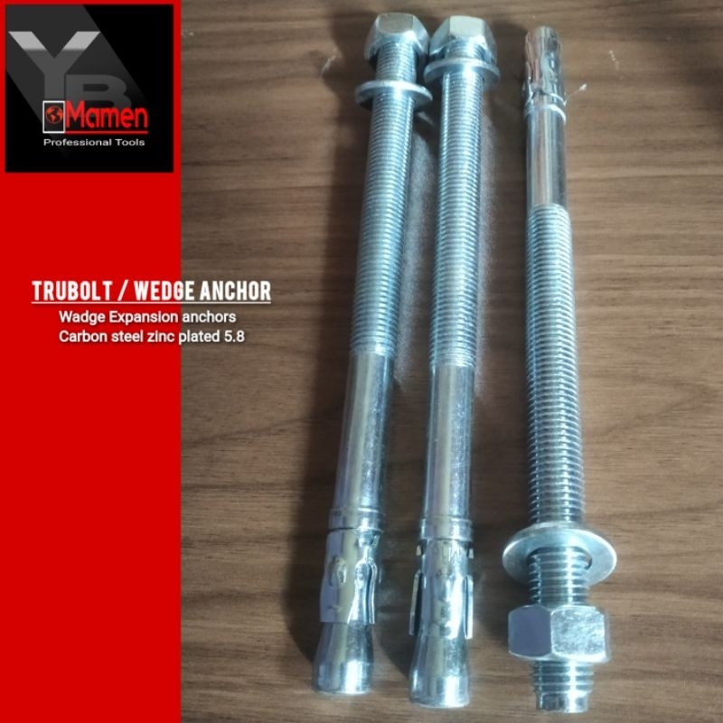 Jual Trubolt M16x220 / wedge anchor M16x220 Galvanized 5.8 | Shopee ...