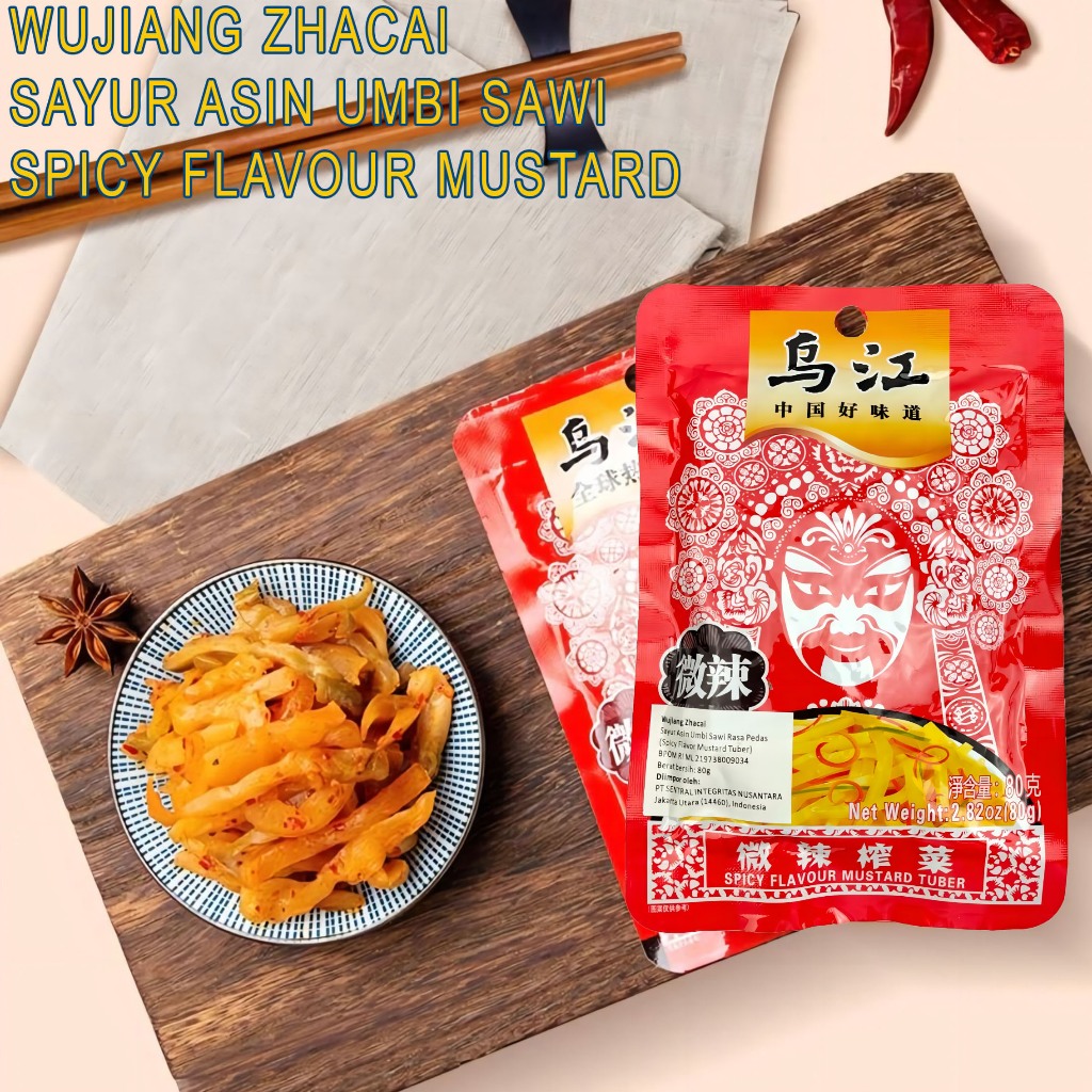 Jual Wujiang Zhacai / Sayur Asin Umbi Sawi / Spicy Flavour Mustard / 80gr | Shopee Indonesia