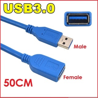 Jual Kabel USB Hub Male to Female 3.0 Extension Extention Extender 50cm ...