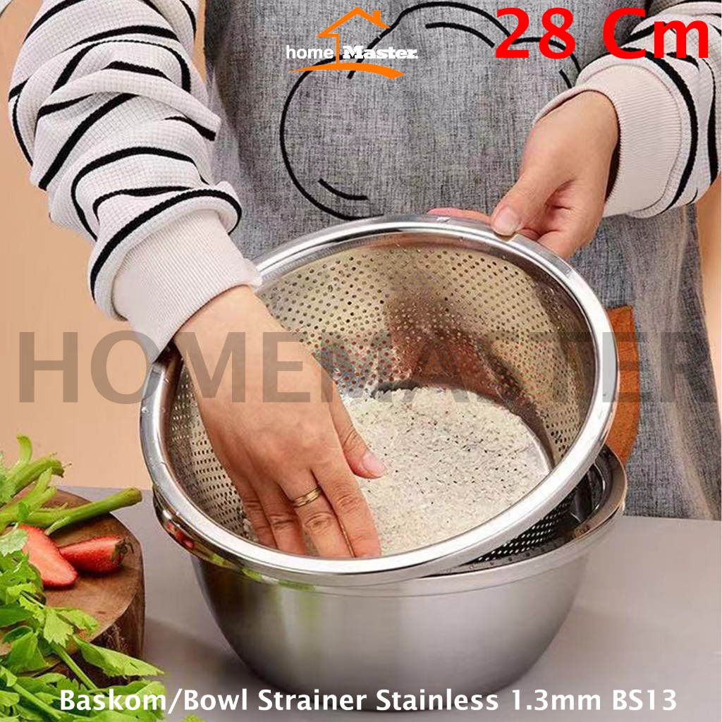 Jual HomeMaster Strainer/Tirisan/Saringan Mixing Bowl/Baskom/Basin ...