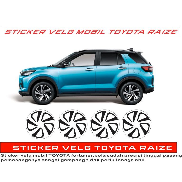 Jual STICKER VELG/STIKER PELEK DLETE SILVER VELG TOYOTA RAIZE TAHUN ...
