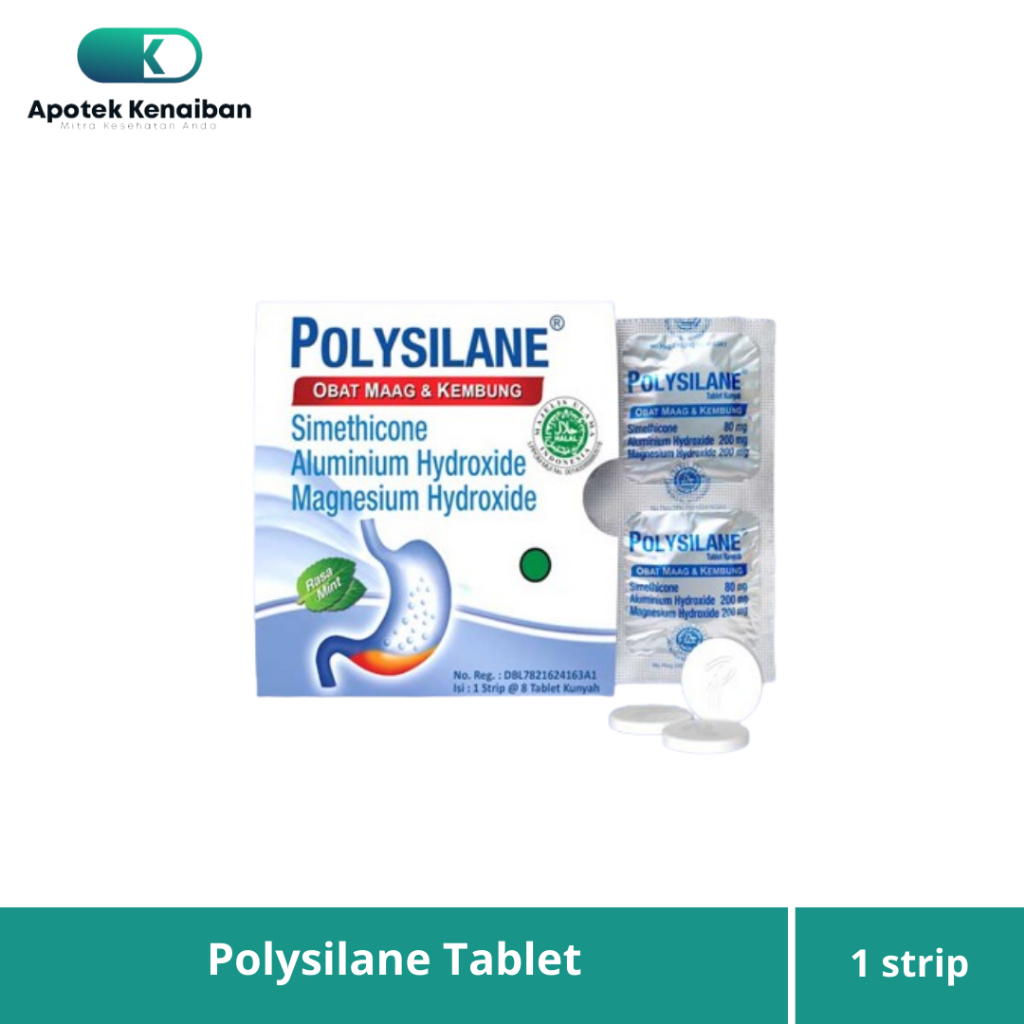 Jual POLYSILANE TABLET KUNYAH 1 STRIP 8 TABLET | Shopee Indonesia