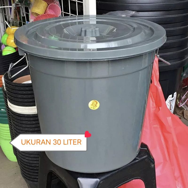 Jual EMBER AIR 30 LITER + TUTUP / TONG AIR MEREK GM BAHAN PLASTIK ...