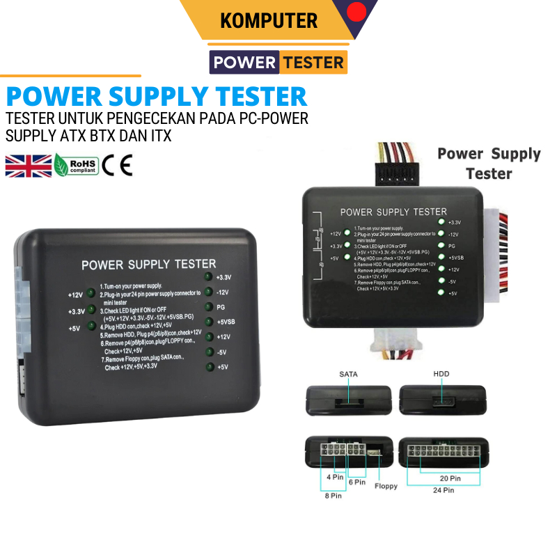 Jual Power Supply PSU Tester untuk Pengecekan PC ATX, BTX, dan ITX ...