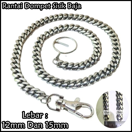 Jual Rantai Dompet Model Sisik Baja Lebar 12mm Dan 15mm Tebal 3mm ...