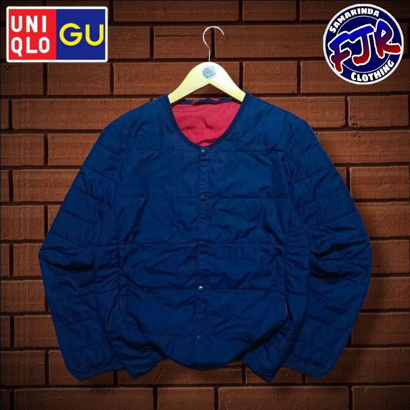 Jual Uniqlo GU Ultra Light Collarless Jacket | Shopee Indonesia