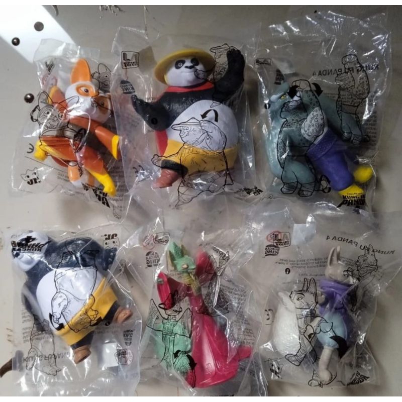 Jual mainan kungfu panda 4 burger king complete set of 6 2024 NOT happy ...
