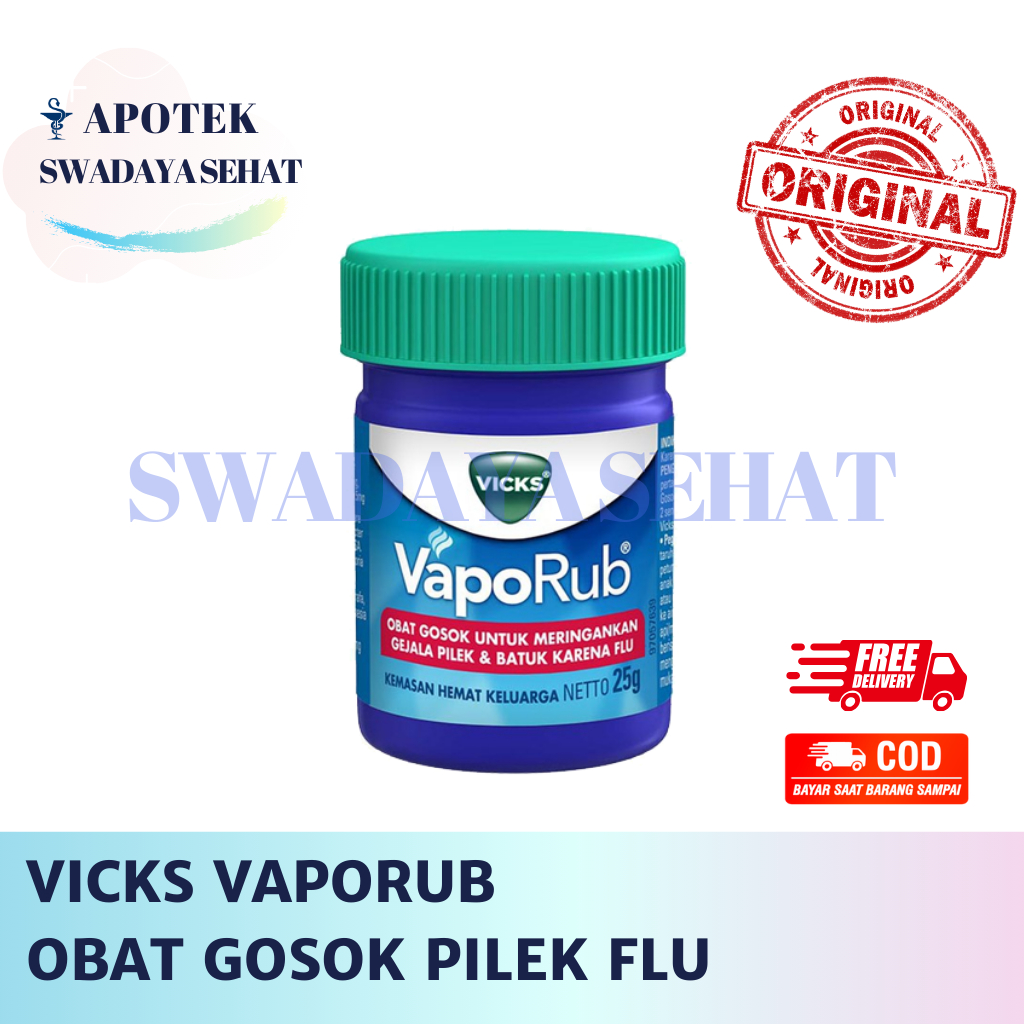 Jual VICKS VapoRub 50 GR - Obat Gosok Balsem Batuk Pilek Flu Tersumbat ...