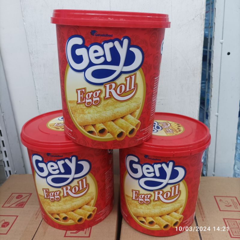 Jual Gery Egg Roll toples / kaleng Plastik jajanan snack Gerry | Shopee ...