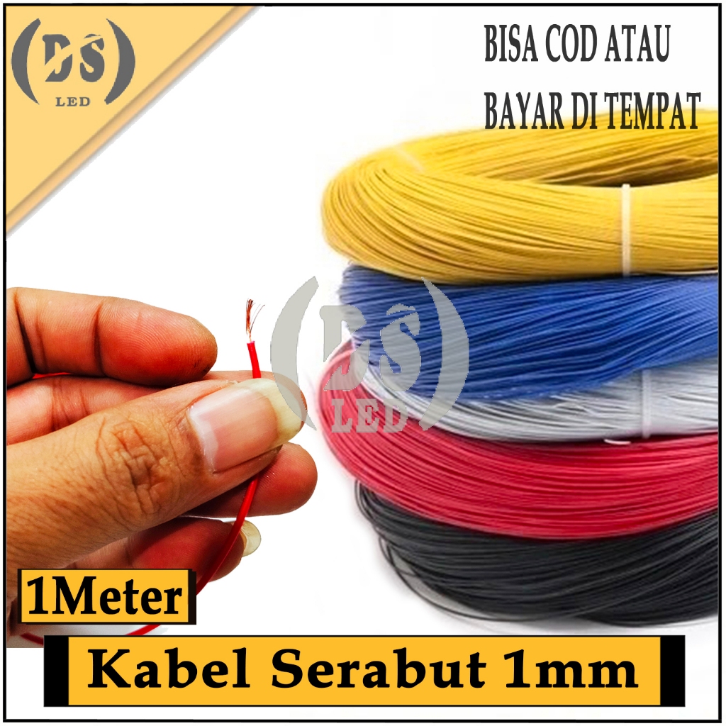 Jual SatuMeter Kabel Serabut Kecil 1mm / Kabel tembaga tunggal serabut ...