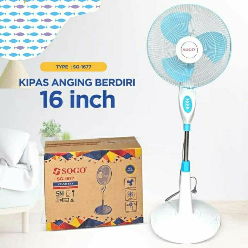Jual TARA Kipas Angin Berdiri / Stand Fan 16 inch SOGO | Shopee Indonesia