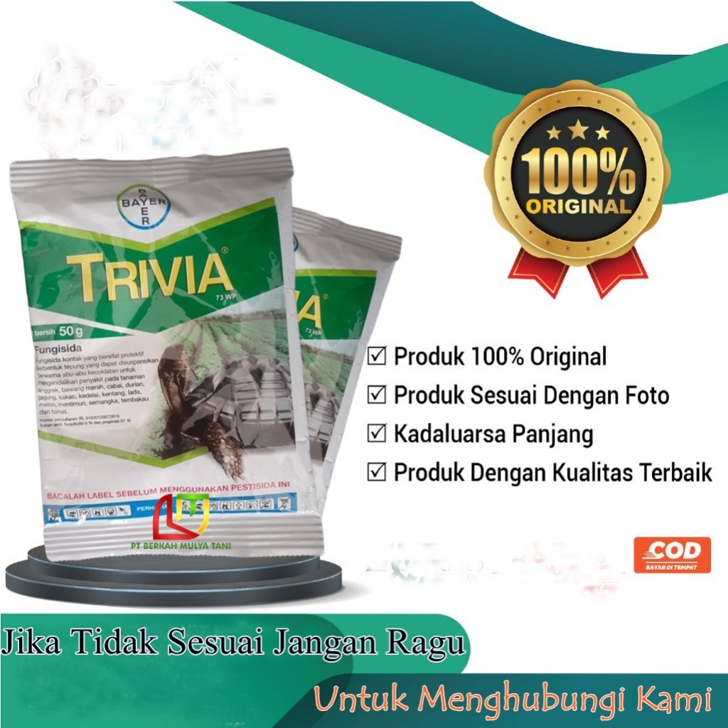 Jual Fungisida Trivia 73 wp 50 Gram Original Bayer Obat Pertanian ...