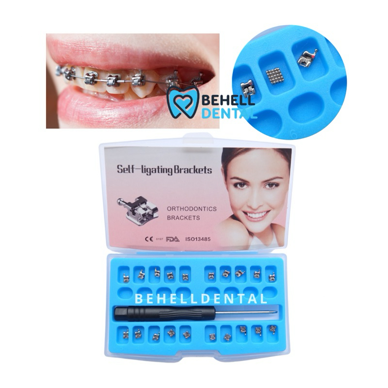 Jual BRACKET BEHEL SELF LIGATING METAL ROTH 3 HOOK FDA - Dental Braces ...