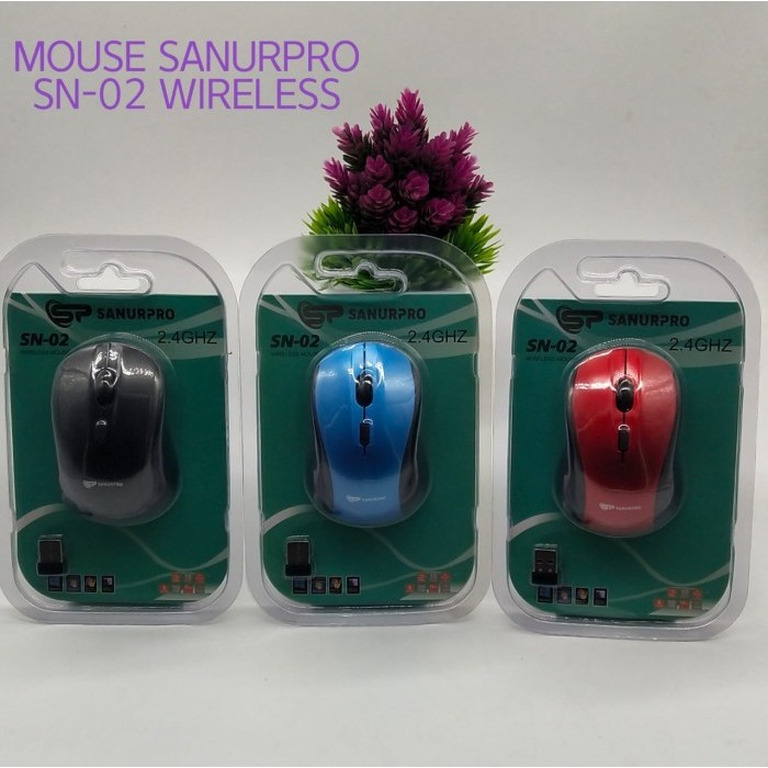 Jual SANURPRO SN-02 Mouse Wireless Original | Shopee Indonesia