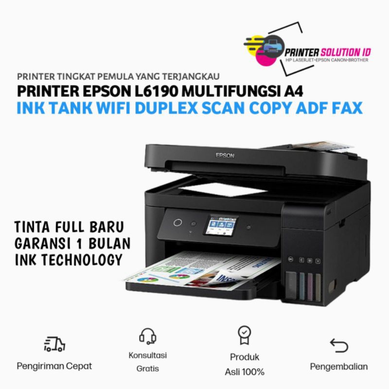 Jual Printer Epson L6190 multifungsi wifi print scan copy adf ink tank | Shopee Indonesia