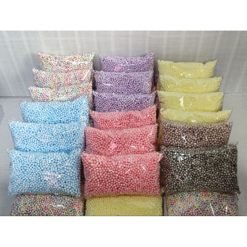 Jual styrofoam butir warna-warni, styrofoam bola- kecil, styrofoam ...
