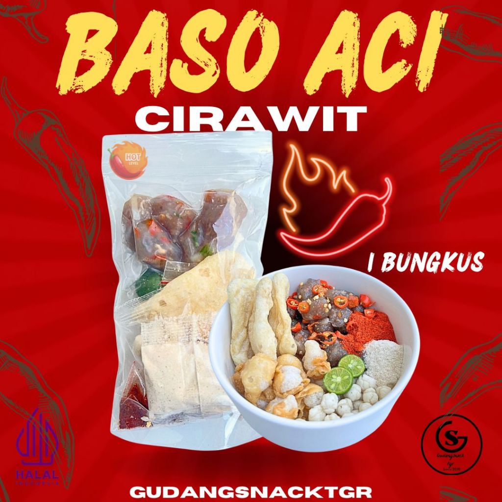 Jual 1 Bungkus Baso Cirawit (Aci Rangu Cabai Rawit) Food Kaldu Pedas ...