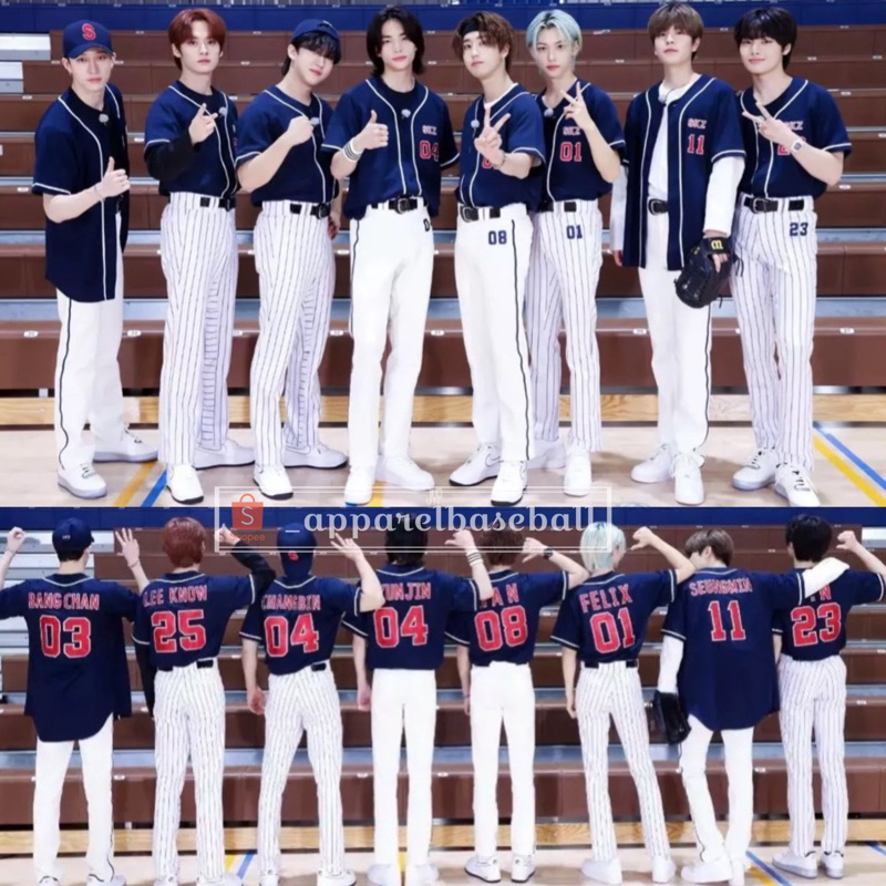 Jual Jersey baseball skz stray kids all member ready, bisa custom ...