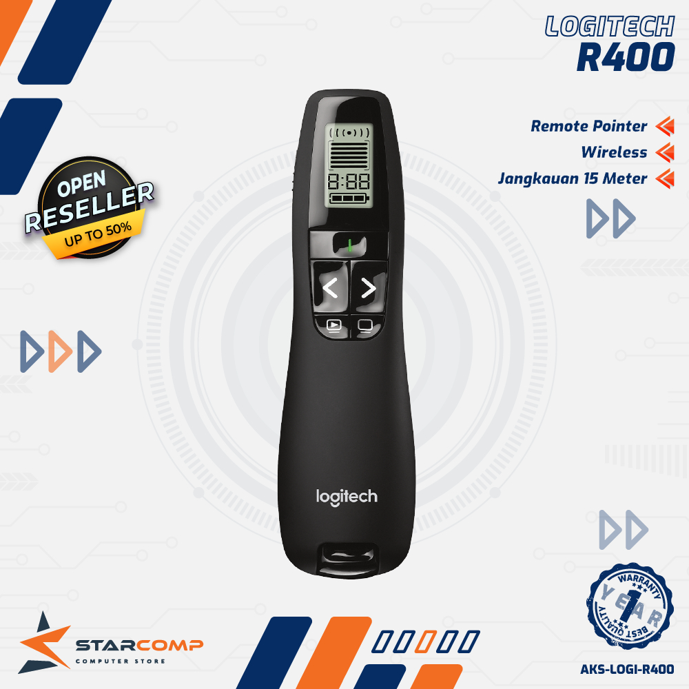 Jual Logitech R400 Remote Pointer Presentasi Wireless Laser Merah R 400 | Shopee Indonesia