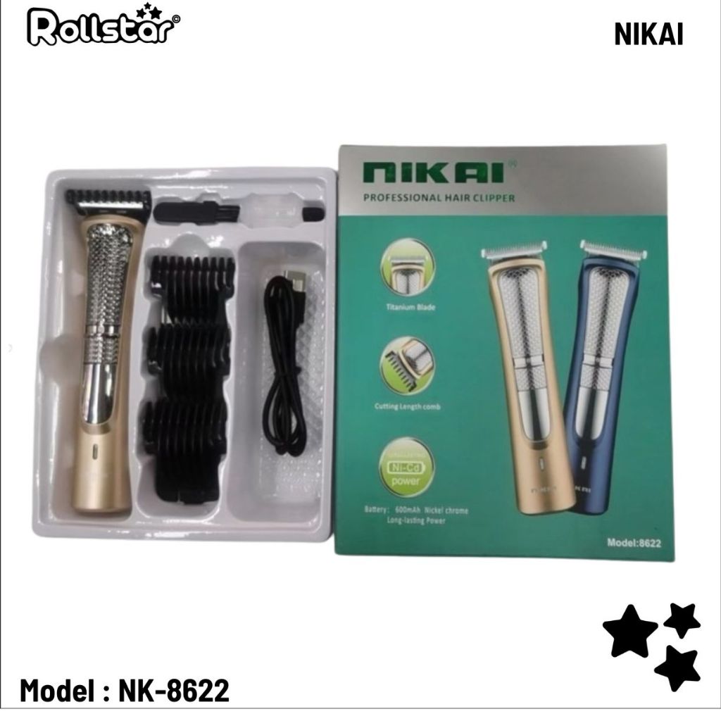 Jual NIKAI NK-8622 Alat Cukur Rambut Kumis Jenggot Shaver Trimmer Salon ...