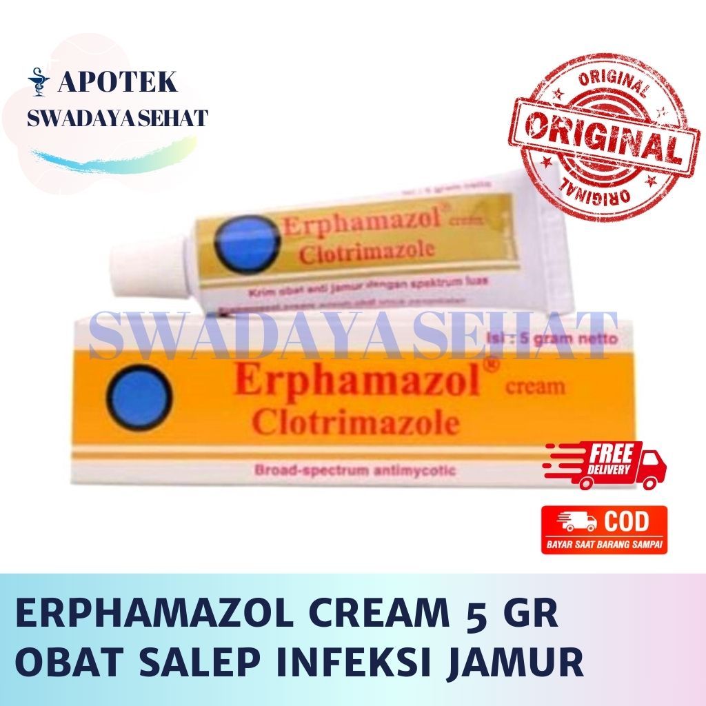Jual ERPHAMAZOL Cream 5 GR - CLOTRIMAZOLE - Obat Salep Gatal Infeksi ...