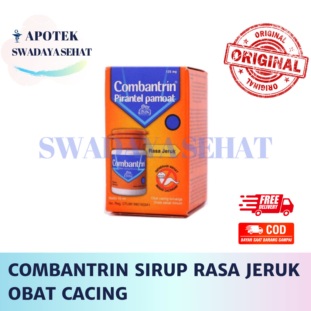 Jual COMBANTRIN Sirup 10 ML - Obat Cacing Anak Pirantel Pamoat Syrup ...