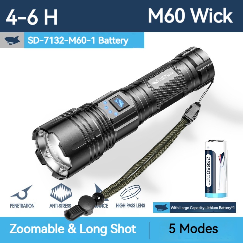 Jual SENTER LED 60W SMILING SHARK SD-7132 M60 - ZOOM LASER - SUPER ...